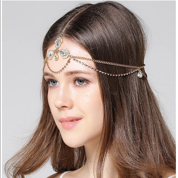 Jewelry | Vintage Bridal Boho Gold Head Chain | Poshmark